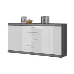 H&ouml;ffner Kommode Scout &brvbar; wei&szlig; &brvbar; Ma&szlig;e (cm): B: 165 H: 85 T: 37.0 &raquo; H&ouml;ffner