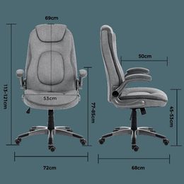 Duo Collection Chefsessel Nino Kieselgrau ca. 68x121x72 cm