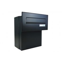 Mauerdurchwurf Briefkasten in RAL 9005 - T: 18-27 cm - F-046