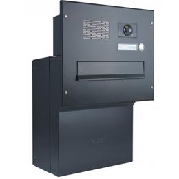 Kamera Durchwurf Briefkasten in RAL 9005 mit Busch-Jaeger...