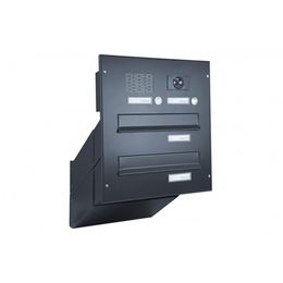 2er Kamera Durchwurf Briefkastenanlage in RAL 7016 - T: 23-38 cm -...
