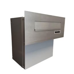 FLAT Design Edelstahl Durchwurfbriefkasten - T: 18-27 cm - F-04X