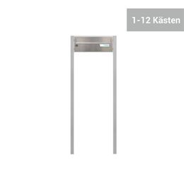 B-Serie Freistehende Edelstahl V2A Briefkastenanlage (1-12 fach)