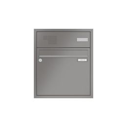 LEABOX Unterputzbriefkasten mit Sprechfeld in RAL 9007