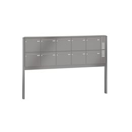 LEABOX 10er freistehende Briefkastenanlage mit Sprechfeld in RAL...