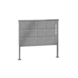 LEABOX 12er freistehende Briefkastenanlage mit Sprechfeld in DB703 Dupont/Axalta (Fu&szlig;platten) - LEA20