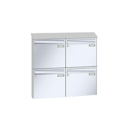 LEABOX 4er Aufputzbriefkastenanlage in V2A Edelstahl - LEA20