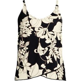 LANDS' END Tankinitop mit Tulpensaum chlorresistent f&uuml;r Damen in Plus-Gr&ouml;&szlig;e, Damen, size: plus, Schwarz, Nylon-Mischung, by Lands' End