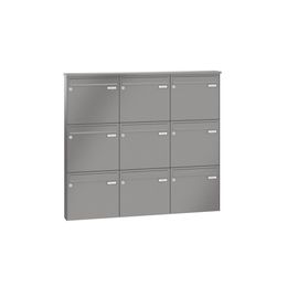 LEABOX 9er Aufputzbriefkastenanlage in RAL 9007 - LEA3