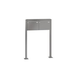 LEABOX 2er freistehende Briefkastenanlage in RAL 7016 (Fu&szlig;platten)...
