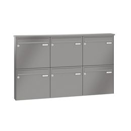 LEABOX 6er Aufputzbriefkastenanlage in RAL 9007 - LEA3