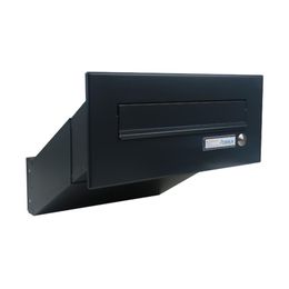 Mauerdurchwurf Briefkasten in RAL 7016 mit Klingel - T: 33-50 cm -...