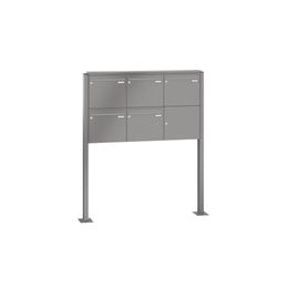 LEABOX 5er freistehende Briefkastenanlage in RAL 7016 (Fu&szlig;platten)...