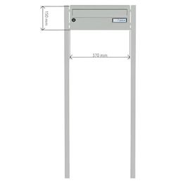 B-015 1er Freistehende Edelstahl V2A Briefkastenanlage zum Einbetonieren