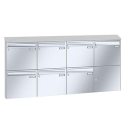 LEABOX 7er Aufputzbriefkastenanlage in V2A Edelstahl - LEA20
