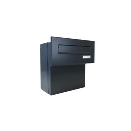 Mauerdurchwurf Briefkasten in RAL 7016 - T: 18-27 cm - F-04