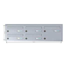 B-016 5er Edelstahl V2A Briefkastenanlage Unterputz