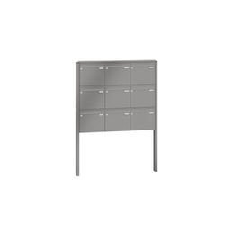 LEABOX 9er freistehende Briefkastenanlage in RAL 9016 (einbetonieren) - LEA3