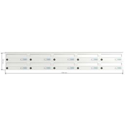 B-01 10er Edelstahl V2A Wandbriefkastenanlage Aufputz