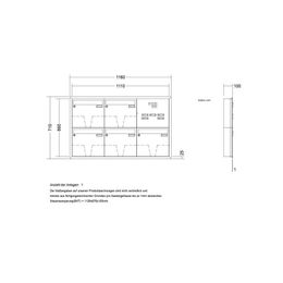 LEABOX 5er Unterputzbriefkastenanlage mit Sprechfeld in V2A Edelstahl