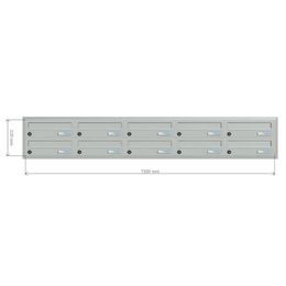 B-01 10er Edelstahl V2A Briefkastenanlage Unterputz