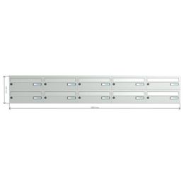 B-015 10er Edelstahl V2A Wandbriefkastenanlage Aufputz