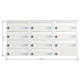 B-01 11er Edelstahl V2A Wandbriefkastenanlage Aufputz