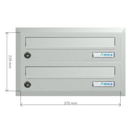 B-017 2er Edelstahl V2A Briefkastenanlage Unterputz