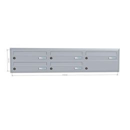 B-017 5er Edelstahl V2A Briefkastenanlage Unterputz