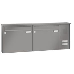 LEABOX 2er Aufputzbriefkastenanlage mit Sprechfeld in RAL 7016 - LEA3