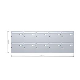 A-015 10er Edelstahl V2A Wandbriefkastenanlage Aufputz