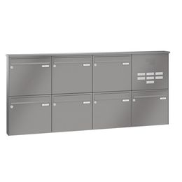 LEABOX 7er Aufputzbriefkastenanlage mit Sprechfeld in RAL 9007 - LEA3