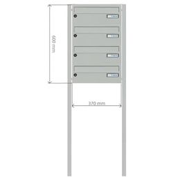 B-015 4er Freistehende Edelstahl V2A Briefkastenanlage zum...