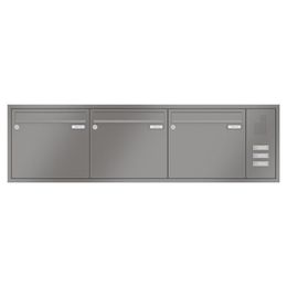LEABOX 3er Unterputzbriefkastenanlage mit Sprechfeld in RAL 9007