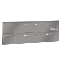 LEABOX 9er Aufputzbriefkastenanlage mit Sprechfeld in RAL 7016 - LEA3