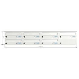 B-01 7er Edelstahl V2A Wandbriefkastenanlage Aufputz