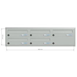 B-01 5er Edelstahl V2A Briefkastenanlage Unterputz