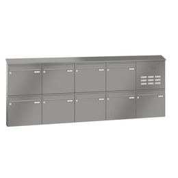 LEABOX 9er Aufputzbriefkastenanlage mit Sprechfeld in RAL 7016 - LEA20