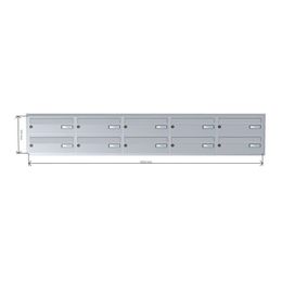 B-015 10er Edelstahl V2A Briefkastenanlage Unterputz