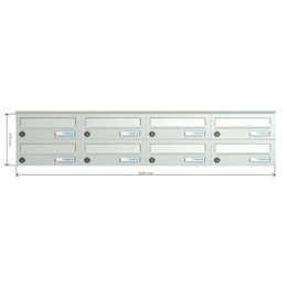 B-016 8er Edelstahl V2A Wandbriefkastenanlage Aufputz