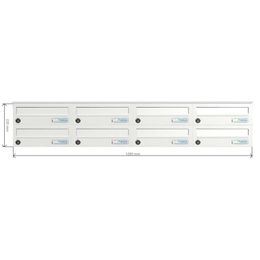 B-01 8er Edelstahl V2A Wandbriefkastenanlage Aufputz