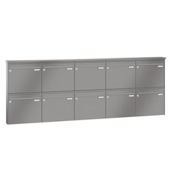 LEABOX 10er Aufputzbriefkastenanlage in RAL 9007 - LEA3
