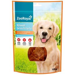 ZooRoyal H&uuml;hnerbrustfilets Hundesnacks ohne Zucker und Getreide 125g