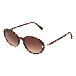 Tom Ford FT0922 | Damen-Sonnenbrille | Fassung: Vollrand, Oval, Kunststoff, Havanna | Glasfarbe: Braun