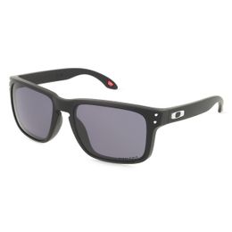 Oakley OO9102 HOLBROOK | Herren-Sonnenbrille | Fassung: Vollrand, Quadratisch, Kunststoff, Schwarz Matt | Glasfarbe: Grau Verlaufend
