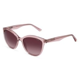 Mexx Eyes 6519 | Damen-Sonnenbrille | Fassung: Vollrand, Cat Eye, Kunststoff, Beige | Glasfarbe: Braun