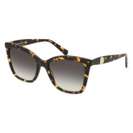 Longchamp LO742S | Unisex-Sonnenbrille | Fassung: Vollrand, Butterfly, Kunststoff, Braun Havanna | Glasfarbe: Grau