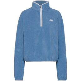 New Balance Polar Fleece Fleeceshirt Damen - Gr&ouml;&szlig;e L - blau