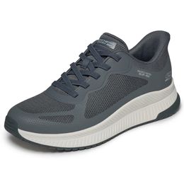 Skechers Herren Slip-On Sneaker "BOBS SQUAD 4", Gr. 41grau, Synthetik, Textil, Schuhe, Trainingsschuh, Sneaker, Schn&uuml;rschuh zum einfachen Schlupfen