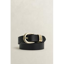 Gant Damen Lederg&uuml;rtel "CHUNKY KEEPER LEATHER BELT"schwarz, Gr. 75, unifarben, Rindsleder, G&uuml;rtel, Gr&ouml;&szlig;enverstellbar durch Einfachdornschlie&szlig;e